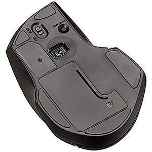 Amazon Basics Full Size Ergonomic Wireless Mouse with Fast Scrolling, Compatible with PC, Mac, Laptop - Black