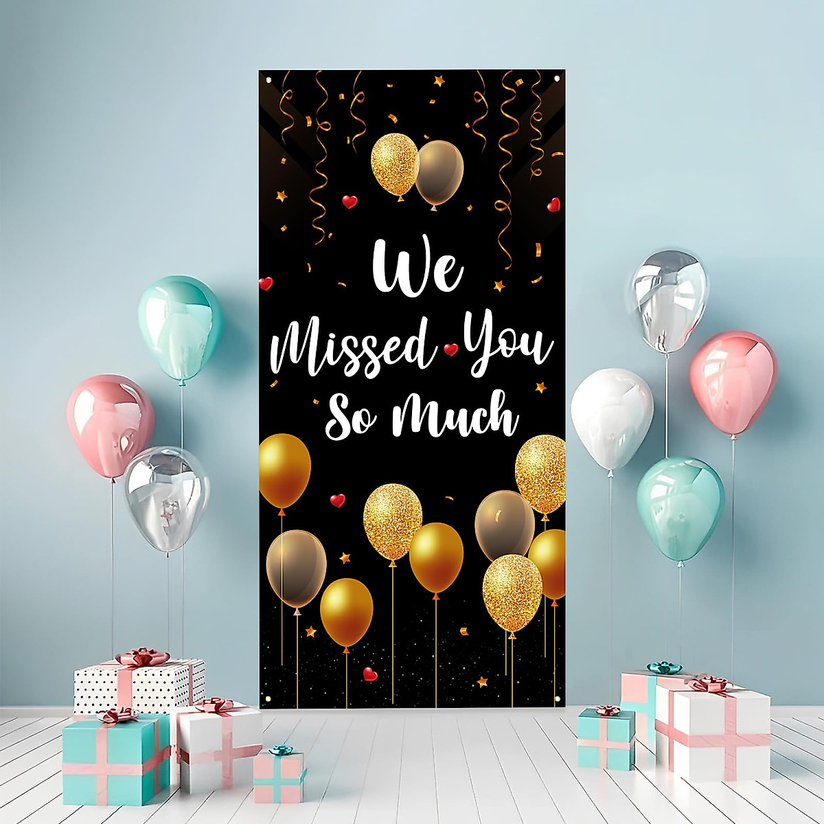 Kimini-Ki We Missed You So Much Door Banner, Going Away Farewell Banner, Co-worker Retirement Welcome Home Military Returning Party Sign