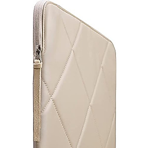 Comfyable Cute Tablet Sleeve for Women, Compatible for iPad Pro 12.9 inch M2 M1 2022 2021 2020 & Smart/Magic Keyboard with Pencil Holder - Quilted PU Leather Bag Waterproof Slim Carrying Cover Case