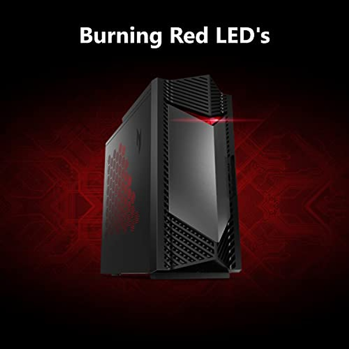 Acer Nitro 50 N50-650-UR12 Gaming Desktop | 13th Gen Intel Core i5-13400F 10-Core Processor | NVIDIA GeForce RTX 3050 | 16GB 3200MHz DDR4 | 1TB PCIe Gen 4 SSD | Intel Wi-Fi 6E AX211 | Windows 11 Home