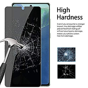 [2 Pack] Note 20 Privacy Screen Protector Anti-Spy, LYWHL Tempered Glass Screen Protector for Samsung Galaxy Note 20 5G, [Black] [Anti-Peek] [9H Hardness] [Anti-Scratch] [Bubble Free] - 6.7"