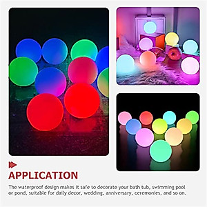 Angoily Pool Decor 8Pcs Floating Pool Lights LED Pool Ball Lights Light Up Pool Balls Float or in Pool Garden Patio Party Outdoor Garden Decoration