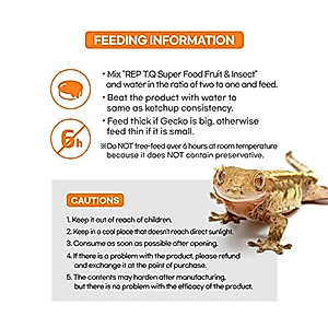 REPTQ Super Food (Fruit & Insect) - Protein, Lactic Acid, Vitamin D3 - Natural Crested Gecko Food - Omnivore Food Mix for Pet Reptiles & Bearded Dragons