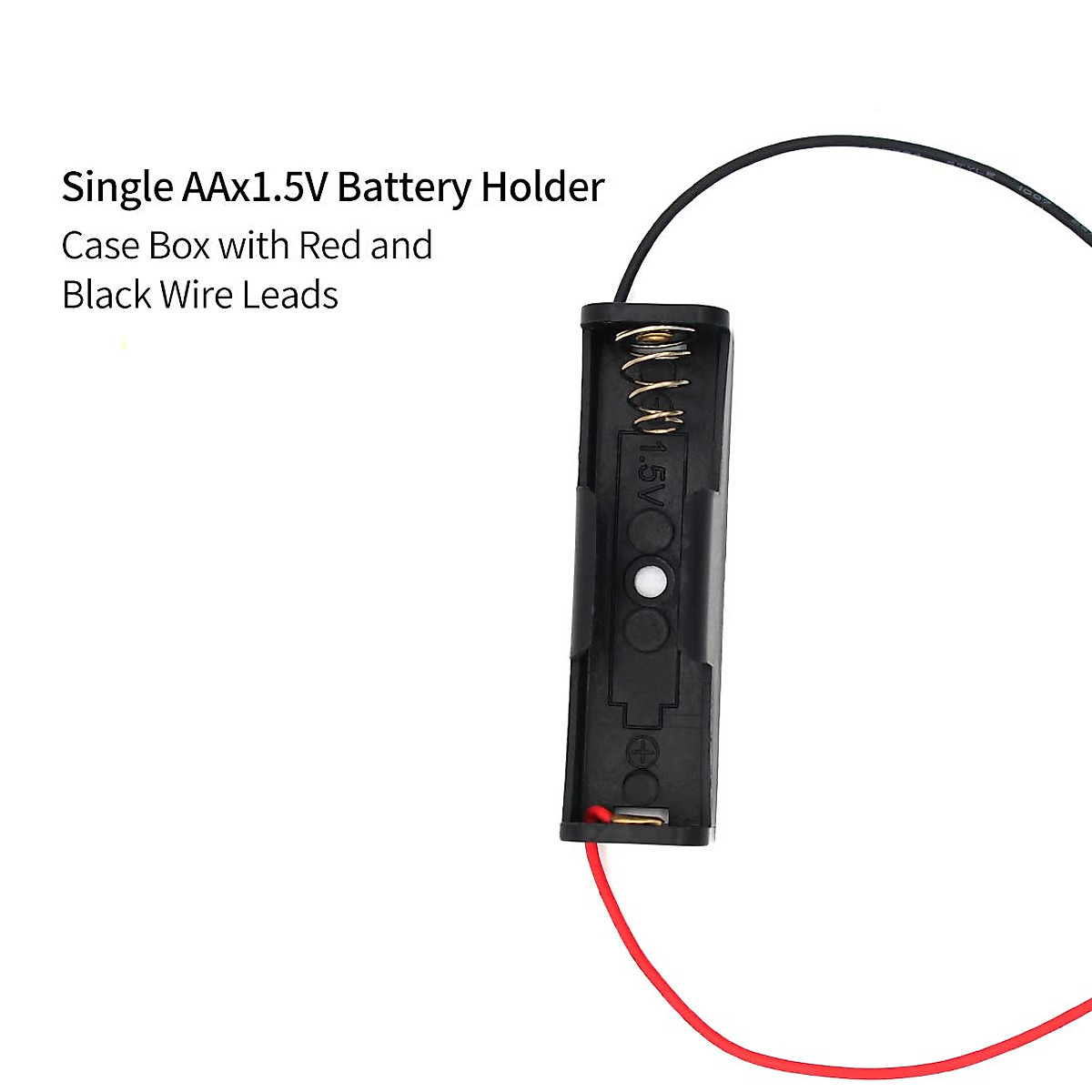 AA Battery Holder Bundle Case Back Cover Connector Storage Box with Cord Bare Leads Wire AA 1.5V Battery Holder, 2pcs Single, 2pcs 2 Slots,2pcs 3 Slots, 2pcs 4 Slots 6 Volt Spring Clip,(8-Pack).