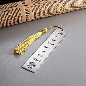 Teachers Coworker Appreciation Bookmark Gifts to Book Lover Thank You Being Part of My Story from Graduation Teenager