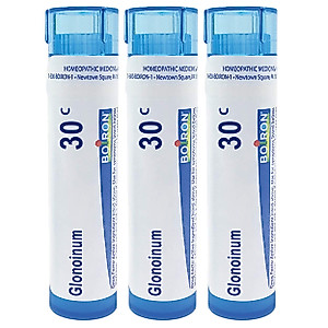 Boiron Glonoinum 30c Homeopathic Medicine for Sudden hot Flash and Headache - Pack of 3 (240 Pellets)