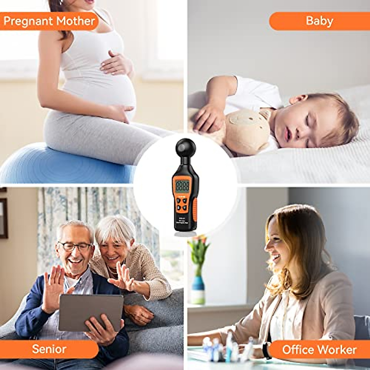 Olmlmo Emf Meter Ghost Hunting Equipment Radiation Detector Digital Electromagnetic Field Radiation Detector Digital LCD Emf Detector Tester for Home Emf Inspections Office Outdoor Ghost Hunting