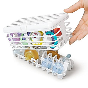 Prince Lionheart Made in USA High Capacity Dishwasher Basket for Infants Bottle Parts and Accessories 100 Percent Recycled Plastic