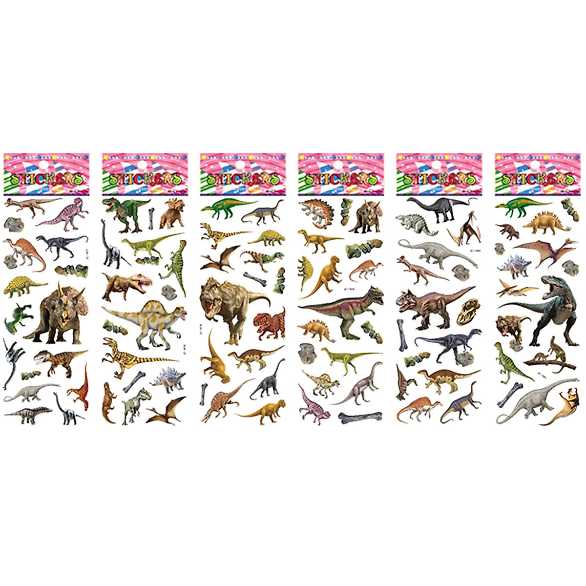 Dinosaur Stickers 3D Puffy Stickers(200+ pcs) Jurassic Dinosaur Tyrannosaurus Rex Stickers 14 Sheets Kids,Craft Scrapbooking for Decorative Sticker Decoration for Calendars, Arts Stickers