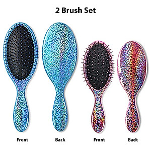 MagicSpell pro 2 brush set for all hair types (Shiny Blue & Pink)
