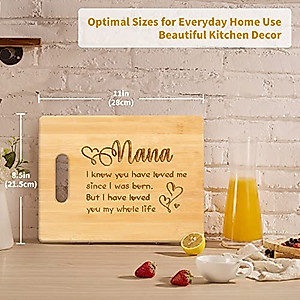 Nana Gifts, Nana Mothers Day Gift, Nana Gifts from Grandkids - Personalized Cutting Board, Nana Birthday Gifts, Nana Kitchen Gifts for Mothers Day Christmas (8.5 x 11 inch)