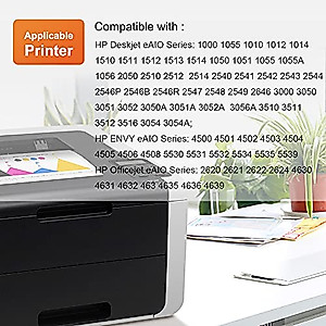 TESEN 61XL Remanufactured 61XL Ink Cartridge Replacement for HP 61XL 61 XL Use with HP Envy 4500 4508 5535 DeskJet 1000 1012 1512 Officejet 2620 2624 4630 eAIO Series Printer (1Black+1Color, Combo)