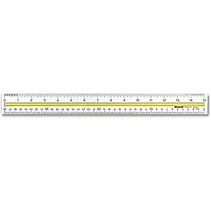 Westcott Acrylic Data Highlight Reading Ruler With Tinted Guide, 15" Clear