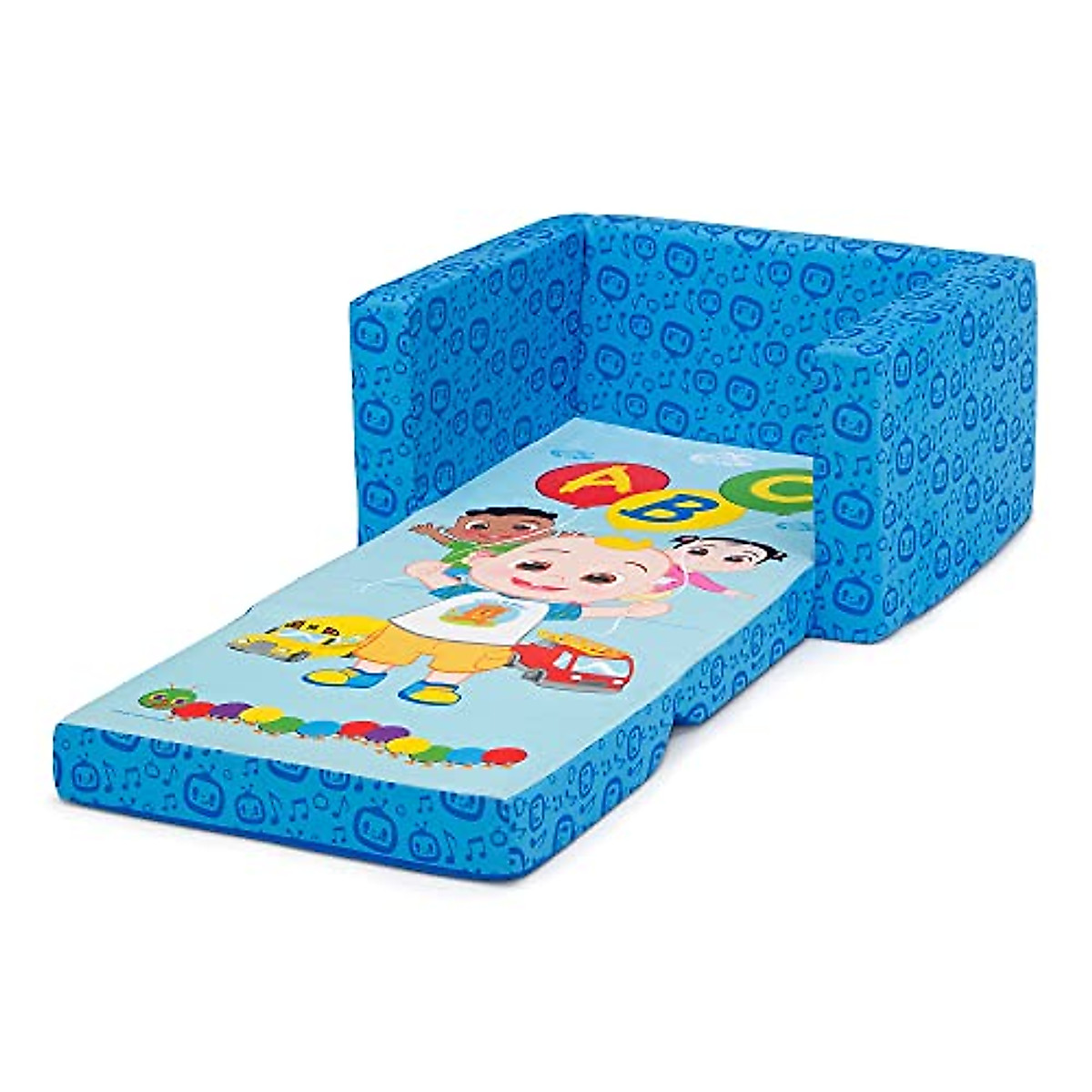 CoComelon Cozee Flip-Out Chair - 2-in-1 Convertible Sofa to Lounger for Kids by Delta Children