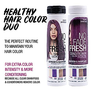 Purple Color Depositing Shampoo - Semi Permanent Hair Color with BondHeal Bond Rebuilder - Violet Hair Dye 6.4 oz