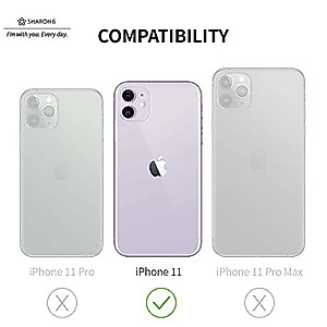 SHARON6 Crossbody Phone Case Compatible with iPhone 11 Clear Transparent PC+TPU Hard Case Holder Adjustable Lanyard Strap Necklace TUK CASE (Black)