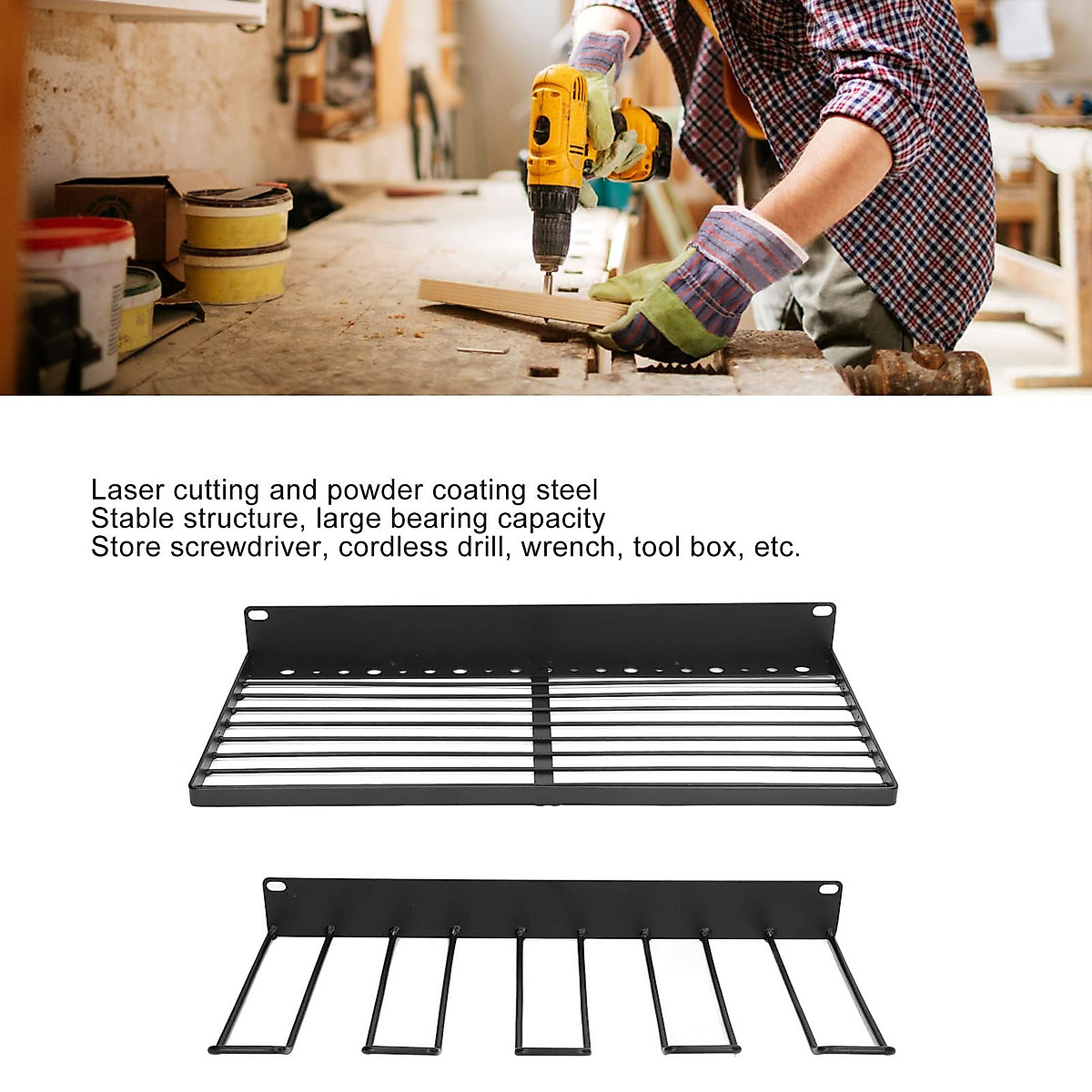 Power Tool Organizer Tool Hanging Organizer Alloy Steel Suspended Storage Rack for Utility Storage Rack for Cordless Drill