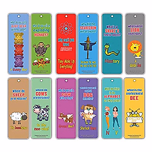 Bookmarks Cards For Kids (60 Pack)- Hilariously Silly Jokes Series 2- Funny and Hilarious Learning Pack - Excellent Party Favors Teacher Classroom Reading Rewards and Incentive Gifts for Young Readers