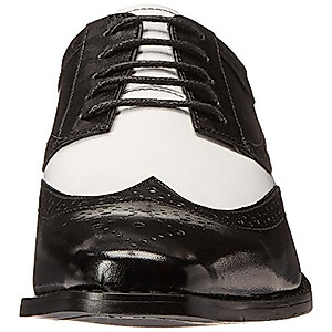 Stacy Adams Men's Tinsley-Wingtip Oxford, Black/White, 15 M US