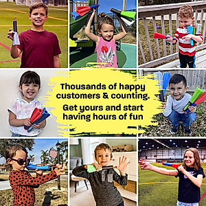 Toy Rocket Launcher for Kids: Best Slingshots for Kids Rocket Toys - Safe Kid Singshot Toy for Boys & Girls - Foam Finger Rockets for Kids Age 6-8 8-12 Easter Gifts & Easter Basket Stuffer