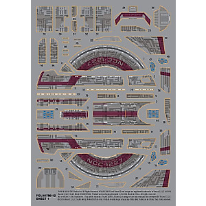 Polar Lights Star Trek Discovery USS Shenzhou - 1/2500 Scale Snap Assembly Plastic Model Kit - Buildable Vintage Spacheship for Kids and Adults