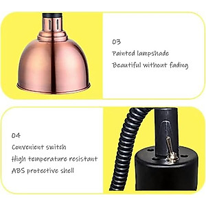 Food Heating Lamps, Hanging Food Heating Lamps, Food Heating Lamps with Telescopic Hoses, High-Power Commercial Kitchen Equipment for Hotels, Household Items