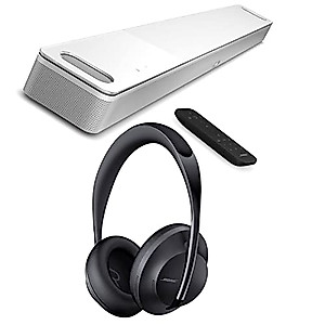 Bose Smart Soundbar 900, White Headphones 700 Noise Cancelling Bluetooth Headphones, Triple Black