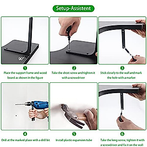 Buwico Corner Floating Shelves, Black Wall Mount Corner Shelf, Rustic Wood Wall Storage Shelves Set of 3, Solid Wood Corner Wall Shelf for Bedroom, Living Room, Bathroom, Kitchen, Office (Black)