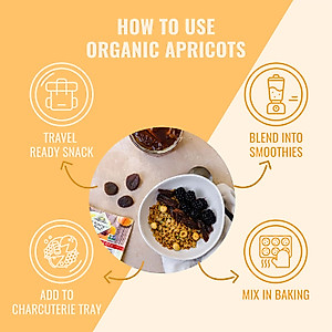 ORGANIC Turkish Dried Apricots - Sunny Fruit - 32oz Bulk Bag | Purely Apricots - NO Added Sugars, Sulfurs or Preservatives | NON-GMO, VEGAN, HALAL & KOSHER