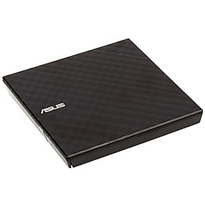 ASUS ASUS LITE Portable USB 2.0 Slim 8X DVD/ Burner +/- Rewriter External Drive, Compatible with both Mac & Windows, Black (SDRW-08D2S-U/BLK/G/AS)