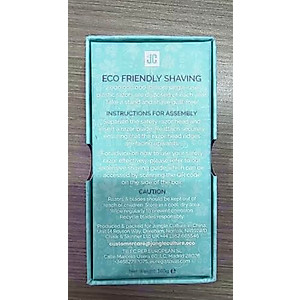 Jungle Culture Safety Razor with 10 Double Edge Blades • One Blade Metal Razors for Women & Men for Body & Face • Eco Friendly & Reusable Shaver • Teal