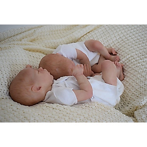 Pinky Reborn Baby Dolls Twins 18 inch Silicone Full Body Newbron Baby Doll Reborn Preemie Baby Girl Dolls Toy Accessories Birthday Gift for Age 3+