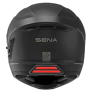 Sena Stryker Full Face Smart Helmet with Integrated Mesh and Bluetooth Communications, LED Taillight, and Sound by Harman Kardon, DOT (Matte Black, Medium)