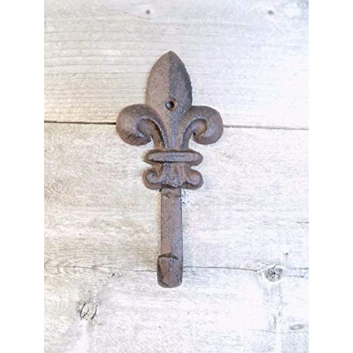 MIDWEST CRAFT HOUSE 5 Coat Hooks Fleur DE LIS French Entry Way Dog Leash Towel Bath Bathroom Kitchen