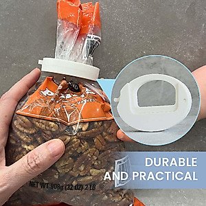 Snack bread sealing clip, 2025 new food sealing safety clip adjustable bag sealing clip, bread bag bag sealing clip plastic bag kitchen food sealing clip (Purple and white)