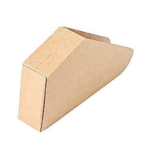 Restaurantware Bio Tek Kraft Paper Small Taco Holder - Greaseproof - 4" x 1 1/4" x 2 1/4" - 200 count box