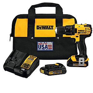DeWalt DCD780C2 20V Li-ion Compact Drill/Driver Kit, full size