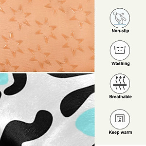 YETTASBIN Leopard Crate Pet Bed, Portable Washable Dog Cat Mat, Soft Comfortable Pet Mattress with Non-Slip Bottom for Dogs Cats Sleeping, 24 x 18 Inch