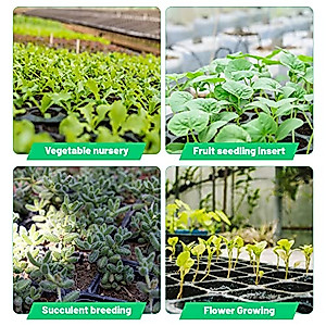 10 Pack Thick Durable 72 Cell Seed Starter Tray, 1.5inch Deep Seed Starter Kit, Gardening Germination Plastic Trays with Drain Holes Reusable Plant Grow Plug Propagation