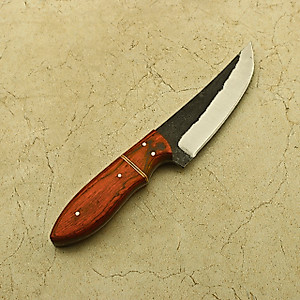 Custom Hand Forged Carbon steel Hunting Knife Handle Made With PAKKA/ROSE/WOOD Best Gift for Him Birthday Wedding Gift