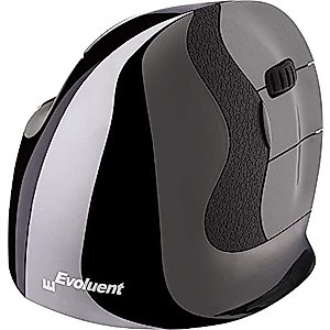 Evoluent VMDMW VerticalMouse D Medium Right Hand Ergonomic Mouse with Wireless USB Receiver. The Original VerticalMouse Brand Since 2002