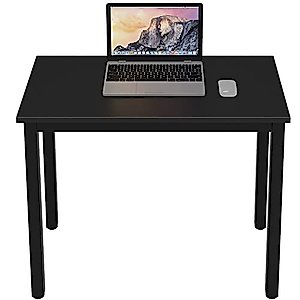 DlandHome 31.5 inches Small Computer Desk for Home Office Activity Table Writing Table for Small Spaces Study Table Student Laptop Desk Black DND-AC3CB-8040