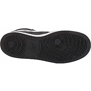 Nike Women's Court Vision Mid Sneaker, Black/White, 8 Regular US