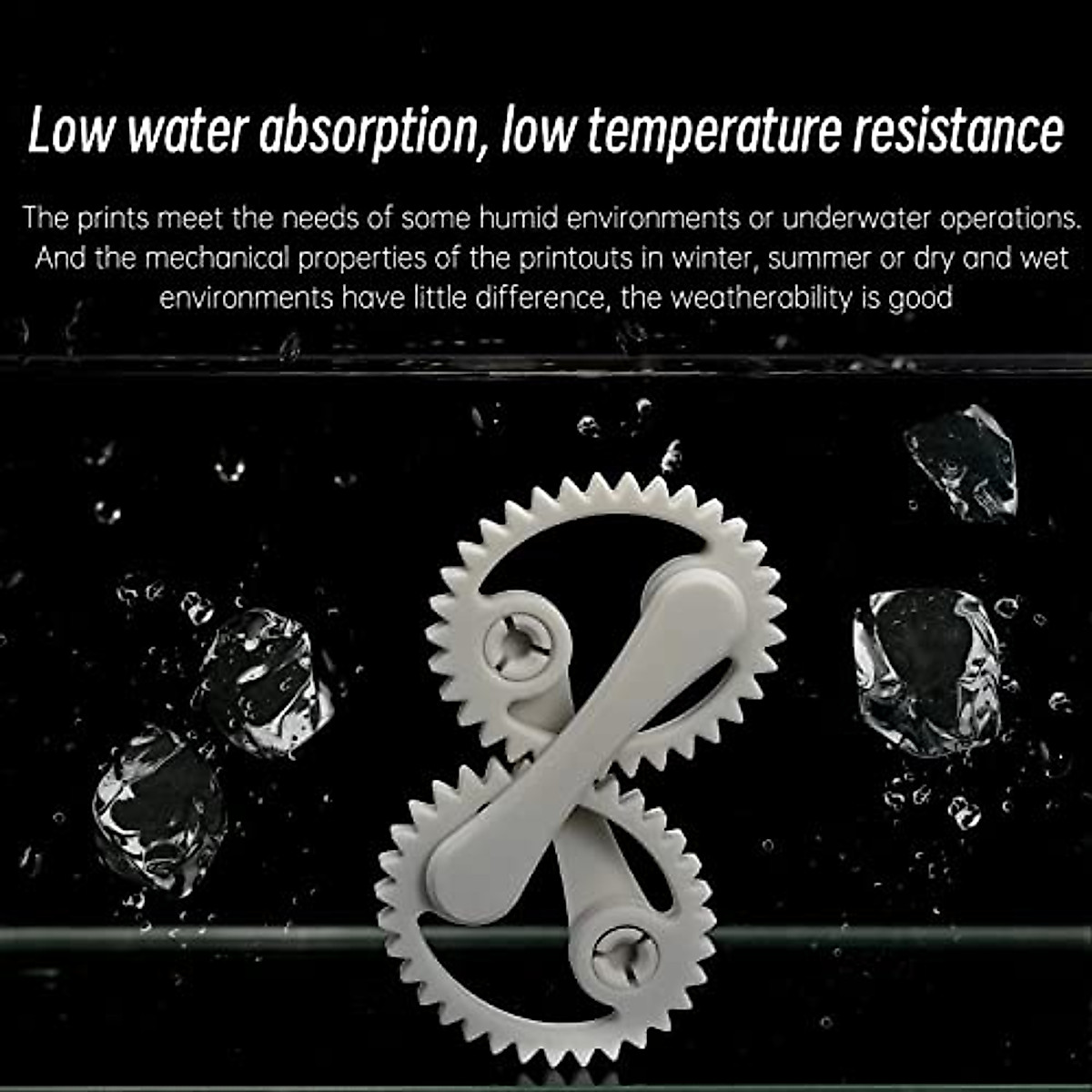 RESIONE Anti-Impact Resin, 3D Printer Resin with Impact-Resistant and Durable Nylon-Like Resins Which is Wear-Resistant and High-Precision for LCD/MSLA/DLP Prtiner (White-Grey, 500g)