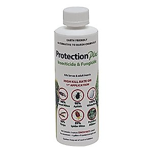 Eco-Safe Plant Protection, Broad Spectrum Insecticide, Fungicide, Miticide; Kill and Repel Mites, Whitefly, Aphids, Thrips, More; EPM Protection Plus 8 Oz Concentrate