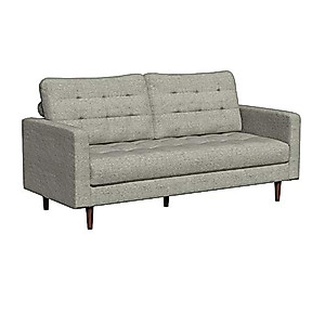 Amazon Brand – Rivet Cove Mid-Century Modern Tufted Apartment Sofa, 72"W, Light Grey