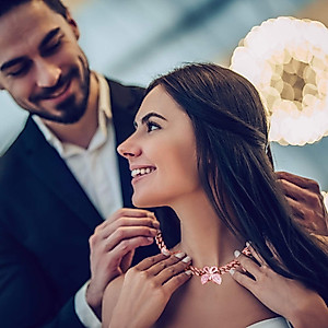 DXZNBEST 18 Inch 13mm Butterfly Cuban Necklace Collars Miami Butterfly Cuban Link Choker Iced Out Bling Butterfly Chain for Women Hip Hop Rapper Mother's Day Christmas