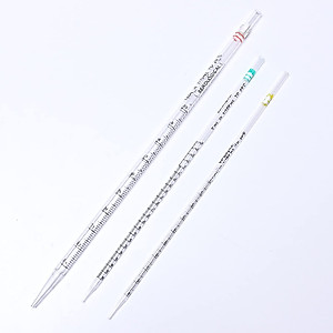 LABALPHA Disposable Serological Pipettes 1ml, Individually Wrapped, Polystyrene, 50Pcs