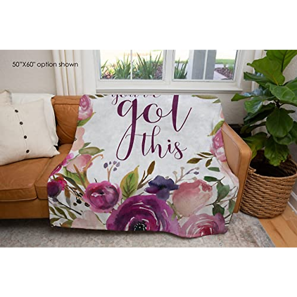 You Got This Blanket | Inspirational Blanket | Chemo Get Well Soon Gift | Get Well Blanket | Healing Thoughts Blanket | Breast Cancer Gift | Recover from Surgery Gift for Women