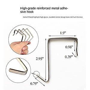 Over Door Organizer Storage - Hanging Closet Organizer with 5 Large Pockets for Bedroom Bathroom Pantry Nursery ,2 Pack (Grey)